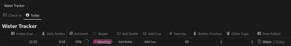 Water Tracker for Notion