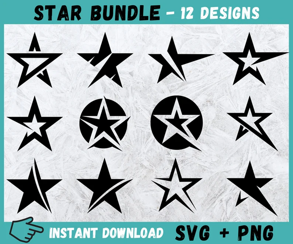Star SVG Bundle, Star Svg, Star Cut Files For Cricut, Star Clipart ...