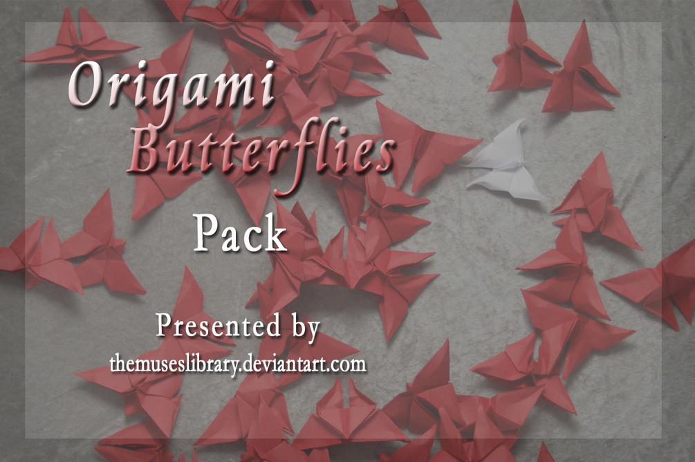 Image PACK - Origami Paper Butterflies Commercial Use Reference Photos ...