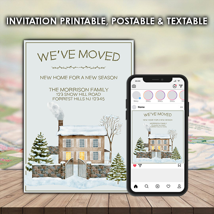 We've Moved Announcement and Social Media Post Template -Editable in ...