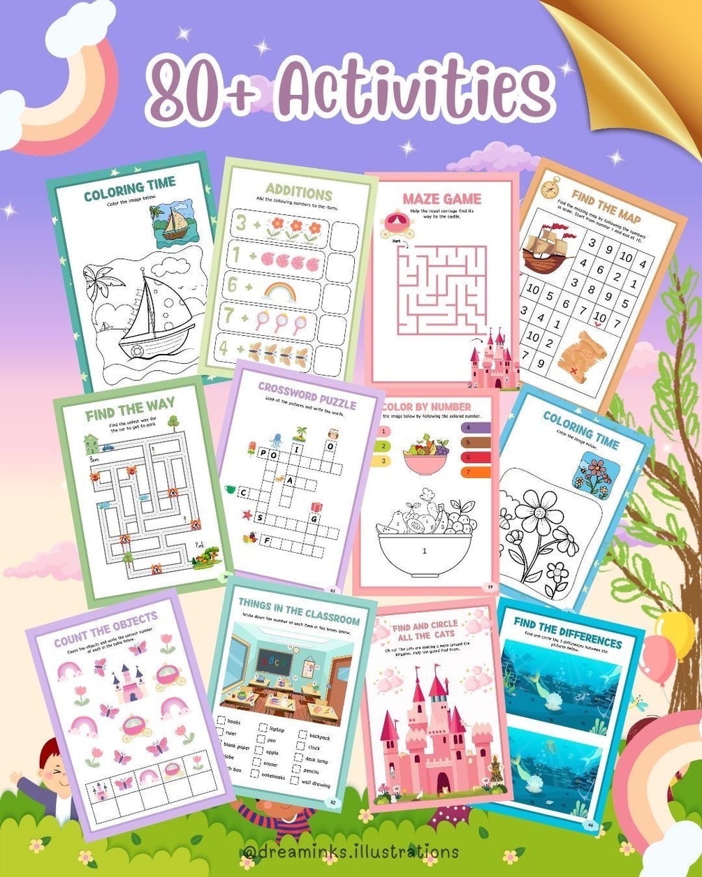 The Big Book of Fun: 200+ Printable Coloring Pages for Kids