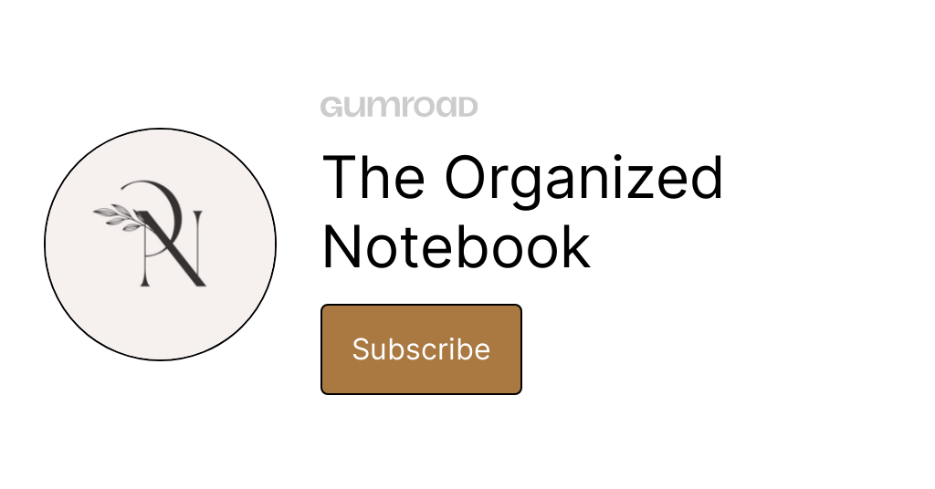 The Organized Notebook
