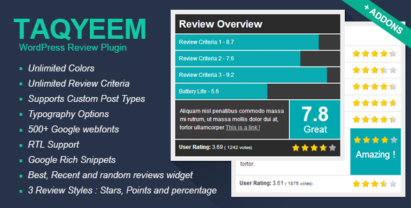 Taqyeem Plugin WordPress