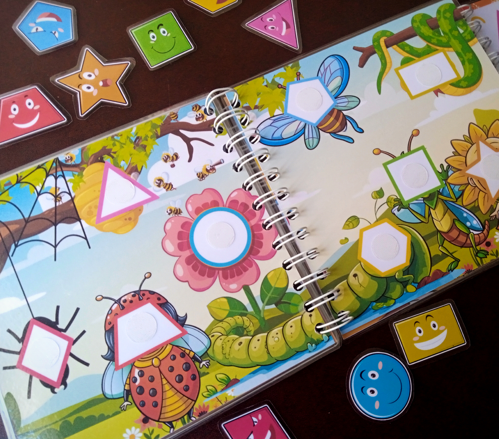 Shape Matching Printable Busy Book, Activity for Toddlers,Geometric ...