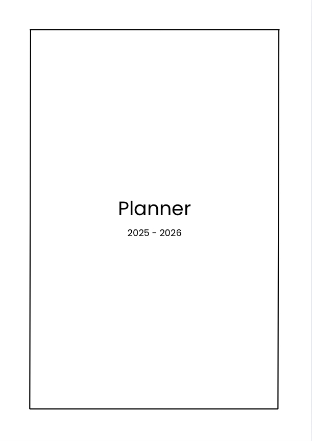 Minimalist 2025-2026 Weekly Planner (A5 size- Dated & Printable PDF)