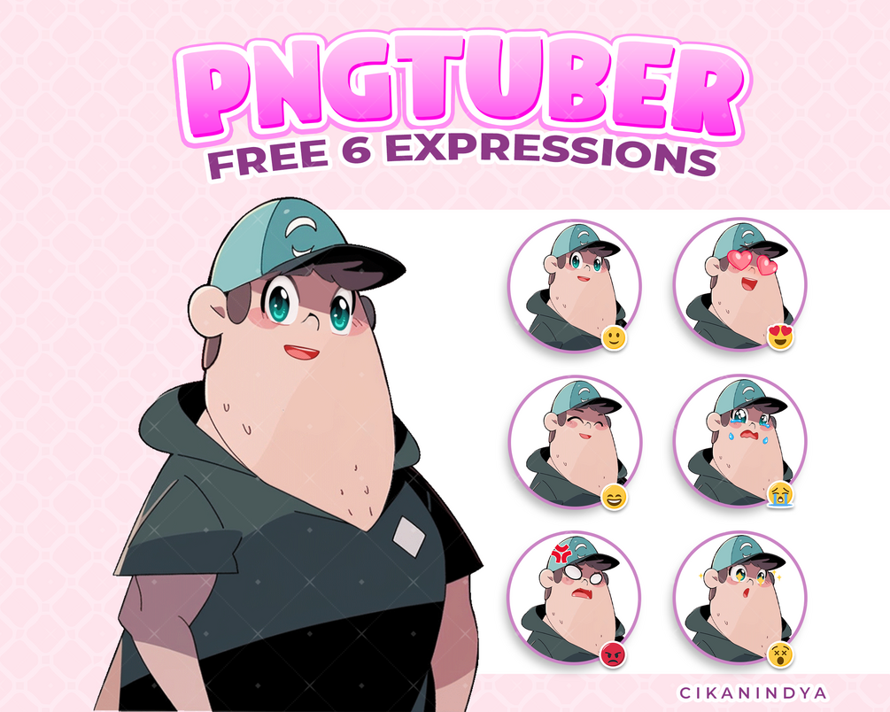PNGTuber | Cute Character PNG Tuber for Universal Stream | 6 ...
