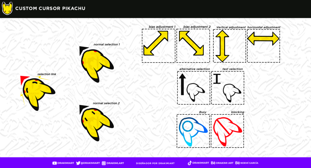 CUSTOM CURSOR OF POKEMON - PIKACHU