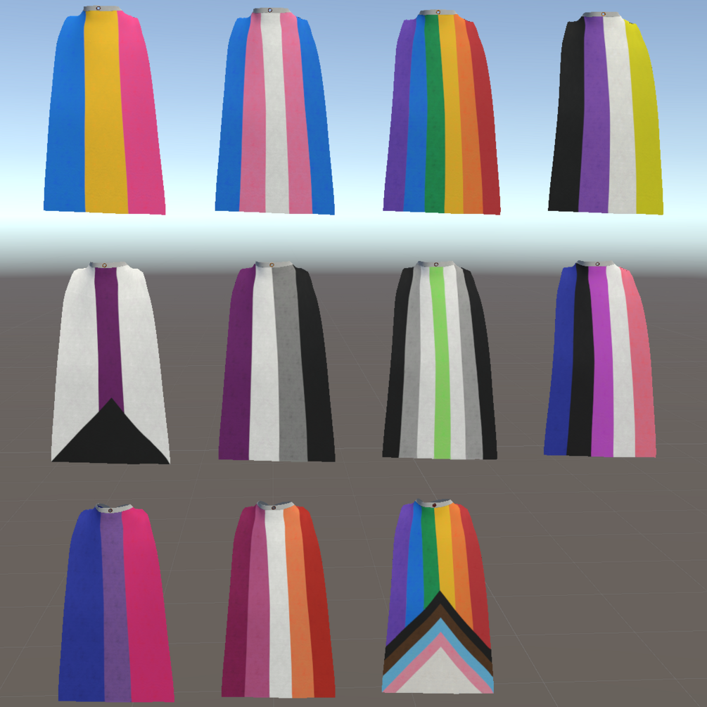 Pride flag capes for VRChat and Neos