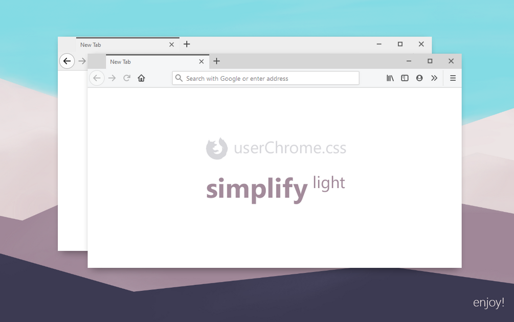 Simplify Light - Firefox Theme