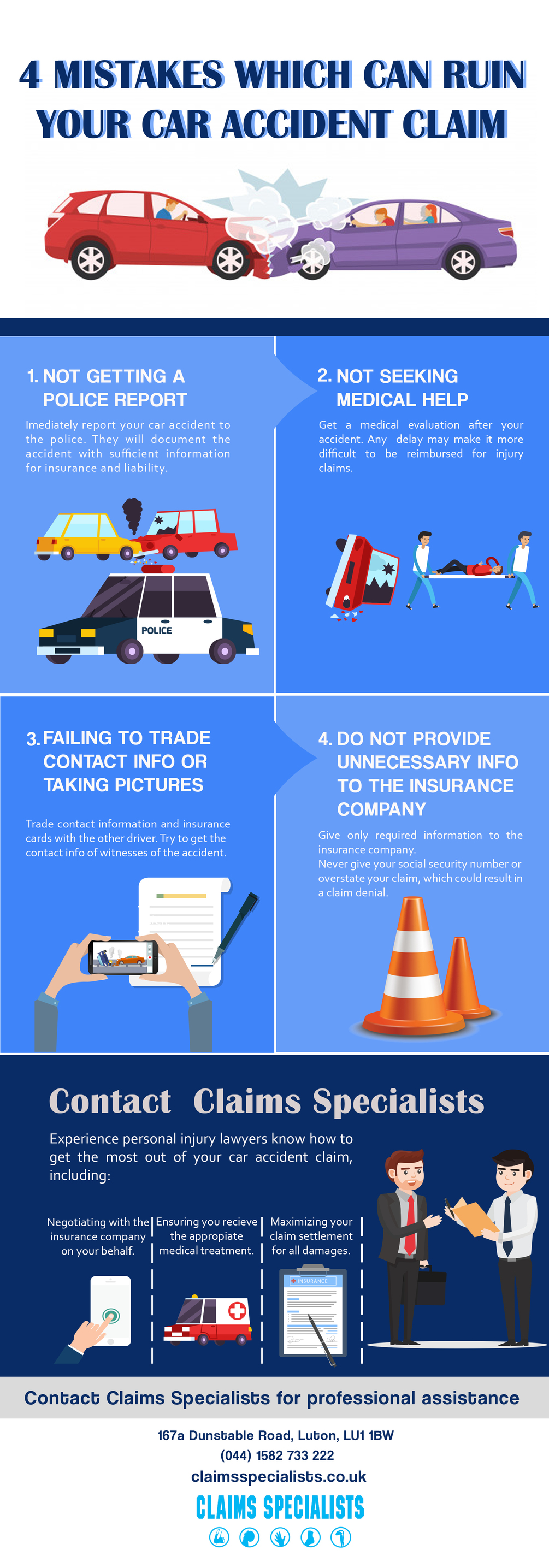 Four Mistakes That Can Ruin Your Car Accident Claims