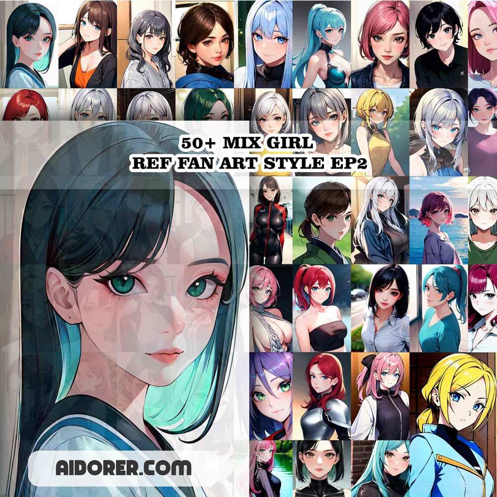 50+ MIX GIRL REF FAN ART STYLE EP2