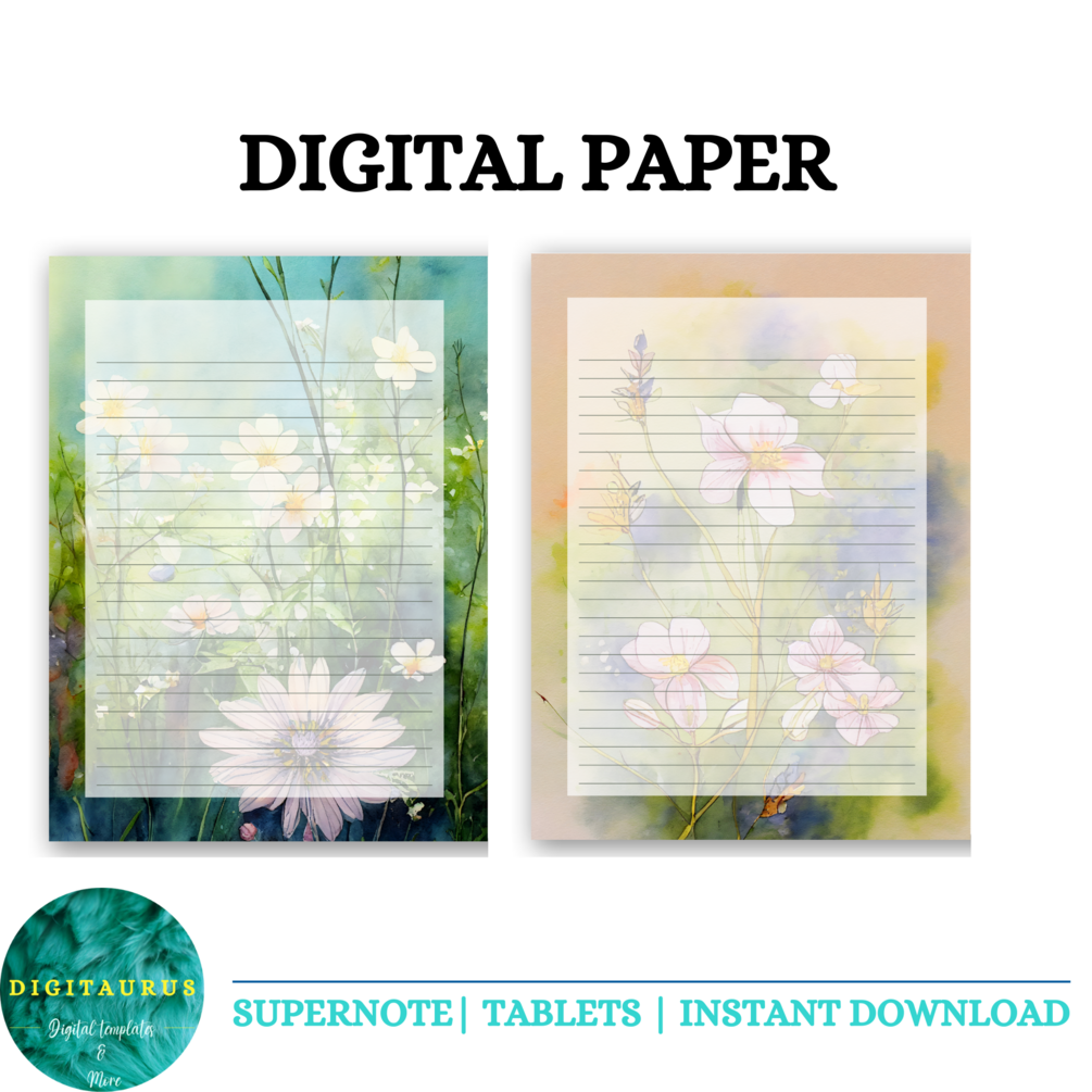 Digital Notepad, Digital Templates, Supernote Templates