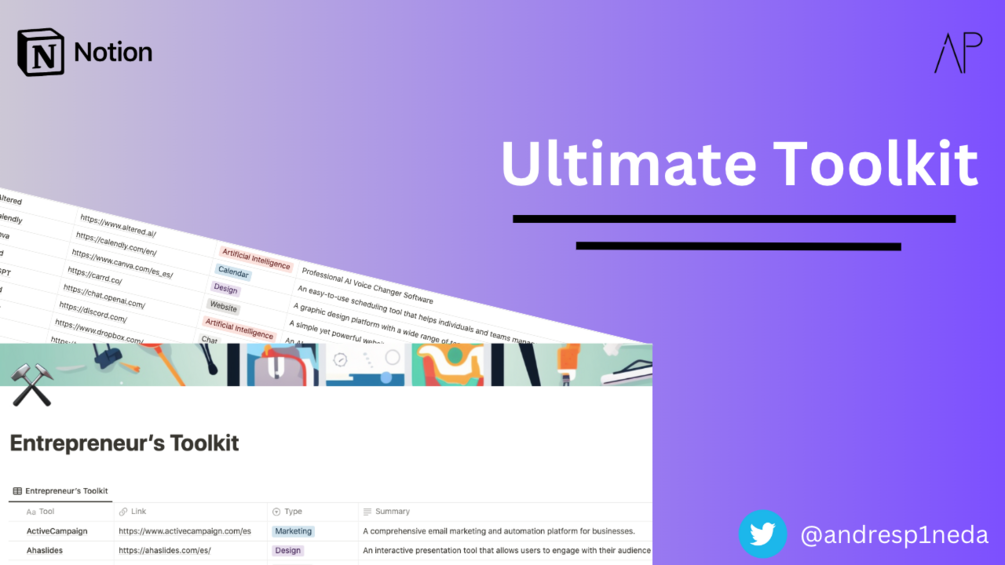 Entrepreneur's Ultimate Toolkit - Notion