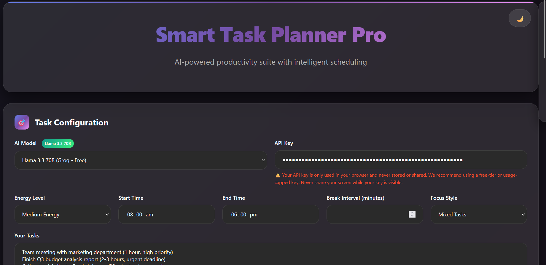 AI Task Scheduler App For Maximum Productivity