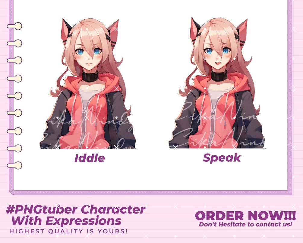 PNGTuber | Stunning PNG Tuber Character Orange Cat for Streamers | 6 ...