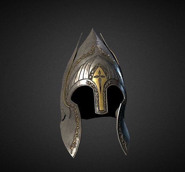 Lotr Gondor Citadel Helmet Ready Game 3d model