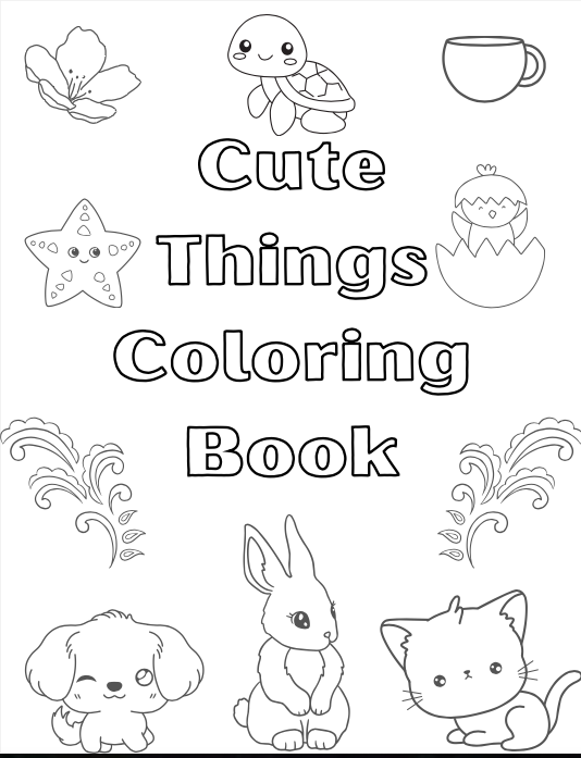 Cute Things Coloring Book