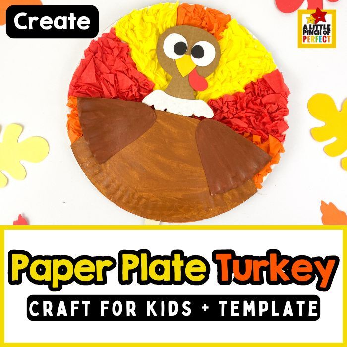 Paper Plate Turkey Craft Template — Fun Thanksgiving Activity for Kids