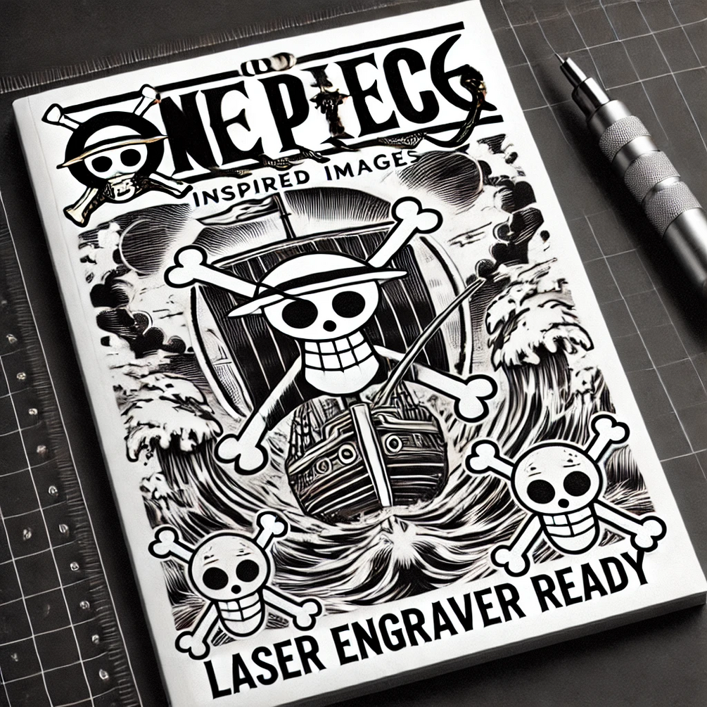 Anime Inspired Laser Engraving Prints-(One Piece)-High Quality Black ...