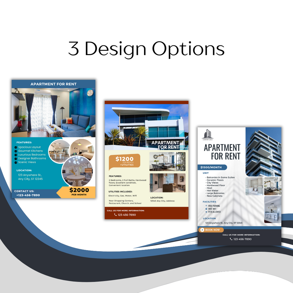 APARTMENT FLYER TEMPLATES CUSTOMIZABLE EASY TO EDIT