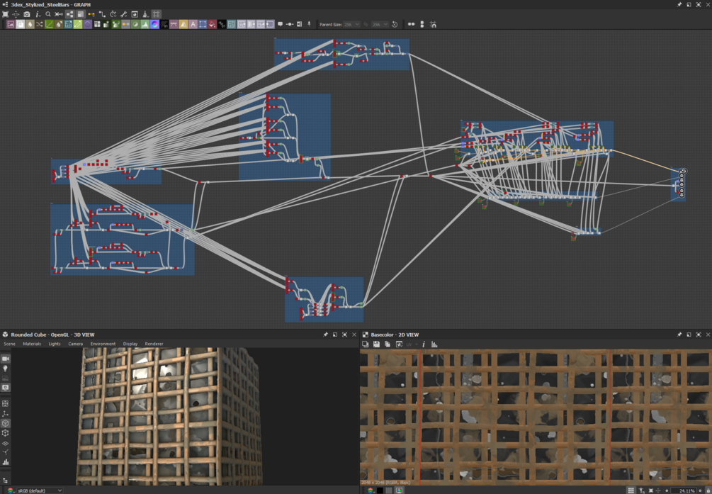 Stylized Metal Rods - Substance 3D Designer