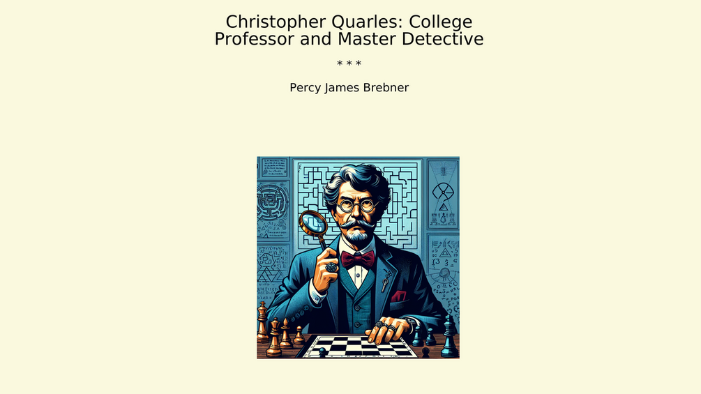 Christopher Quarles: College Professor and Master Detective