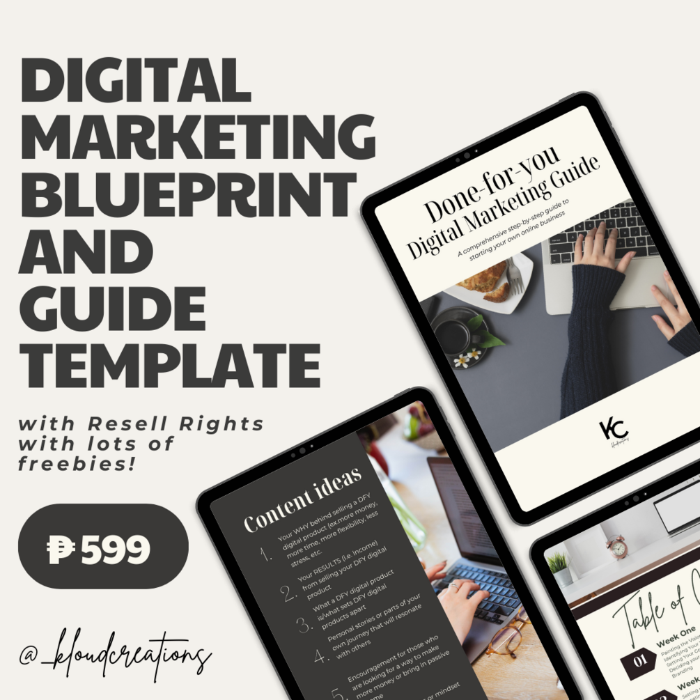 Done for You Digital Marketing Blueprint Guide and Template with Resell ...