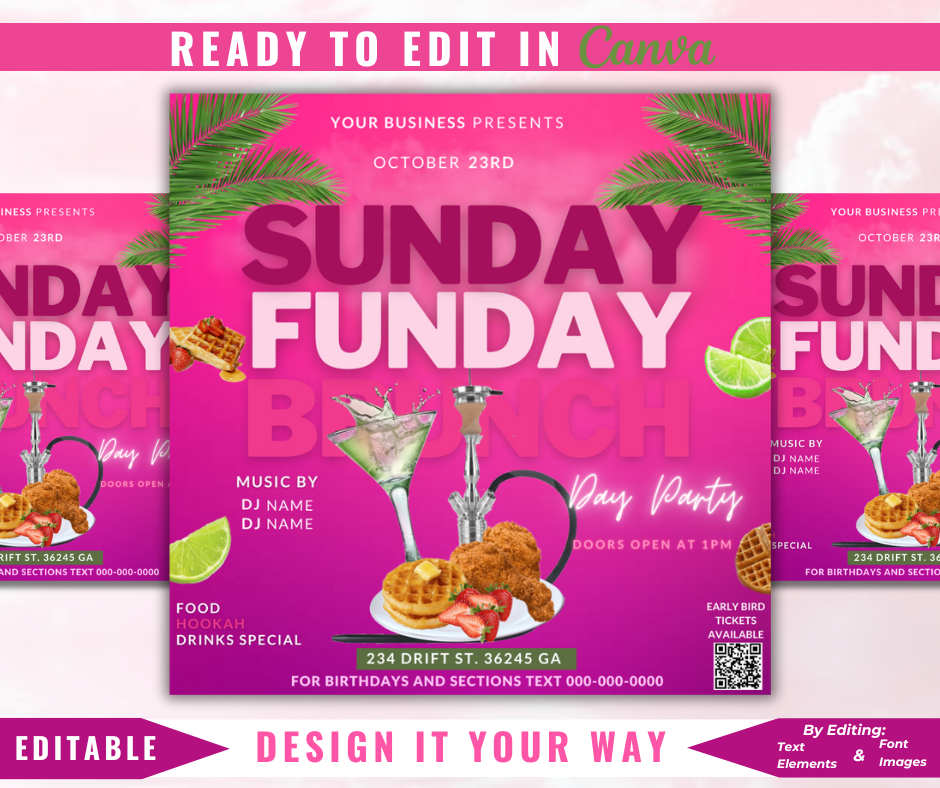 Sunday Funday Party Flyer
