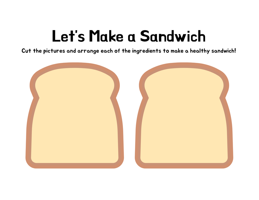 Let's make a sandwich! Printable sheet