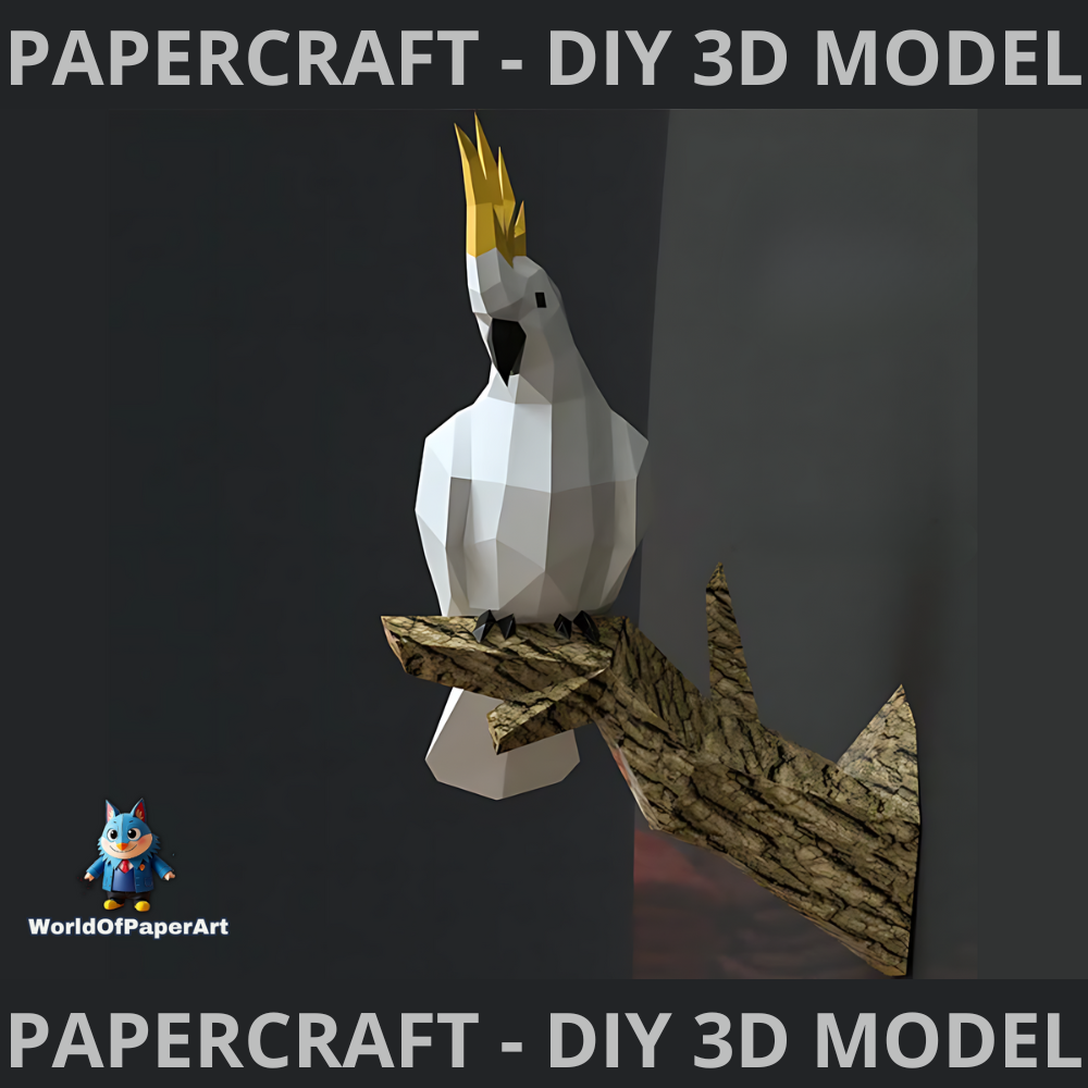 Cockatoo Papercraft Template Set - Diy 3D Origami for Home Decor and ...