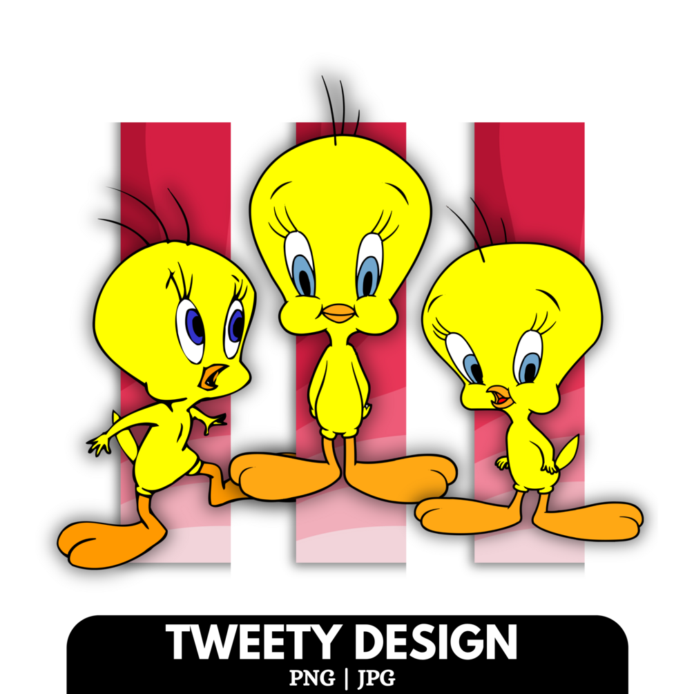 Tweety T-shirt Design, Cartoon T-shirt Design, Funny Cartoon Design ...