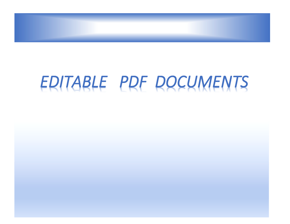 Editable pdf documents
