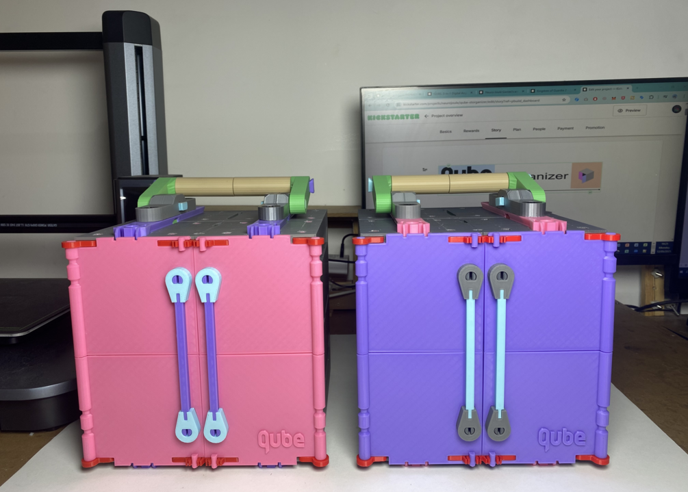 QUBE-Storganizer: 3D-Printable Stackable Modular Storage Organizer Box