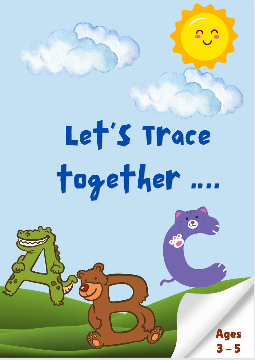 Alphabet Tracing Cards Illustrative Design