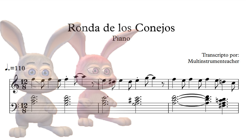 Ronda de los Conejos - Partitura para piano
