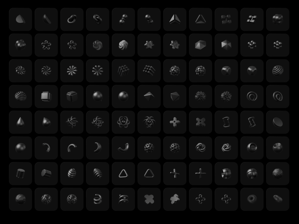 122 Shape 3D icons
