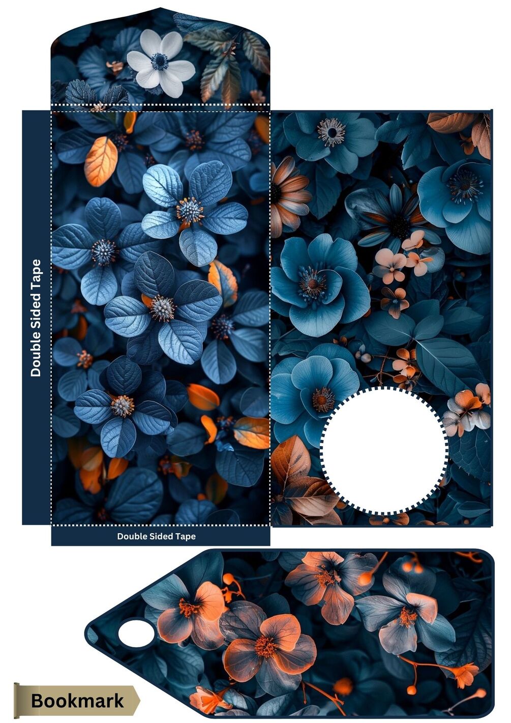 Flower Bookmark with Matching DIY Envelope