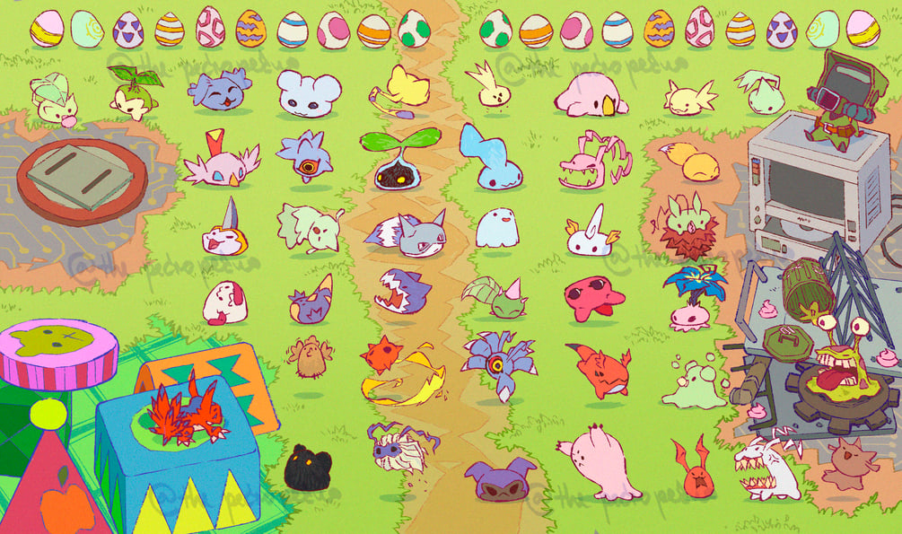 Digimon TCG Egg types Playmat Artwork – Personal Use License