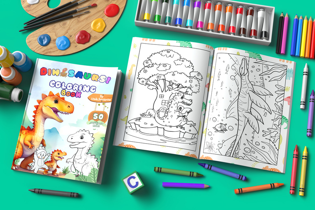 Dinosaur coloring book for kids