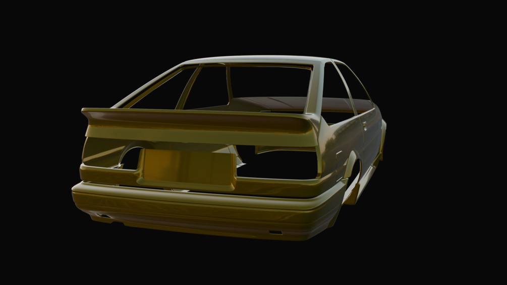Toyota AE86 +12mm Cut and Rolled REAR Fenders (GT7)
