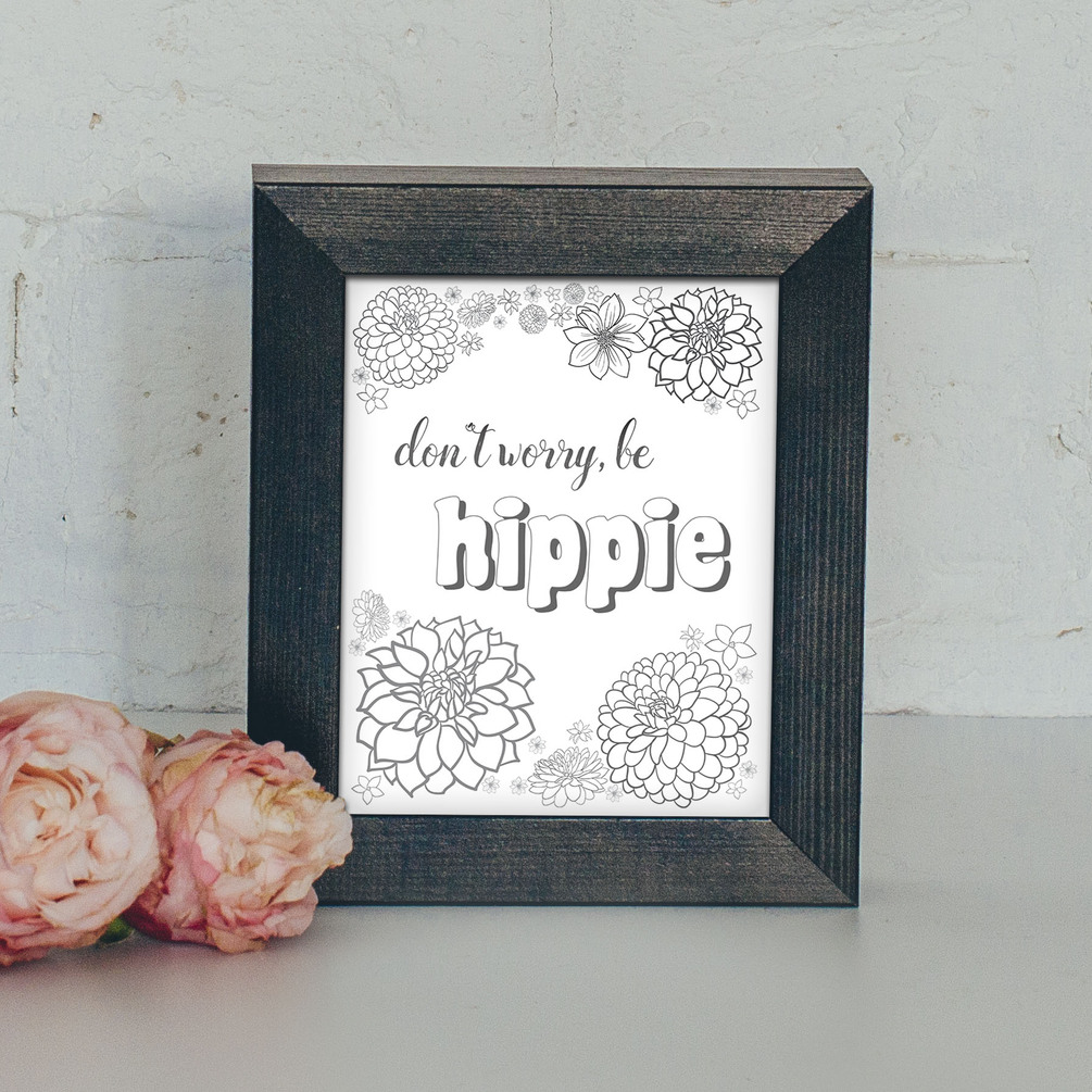 Black & White Floral Digital Poster | Boho Wall Art | Commercial Use ...