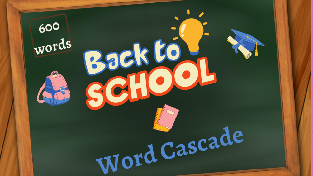 Back to School Word Cascade