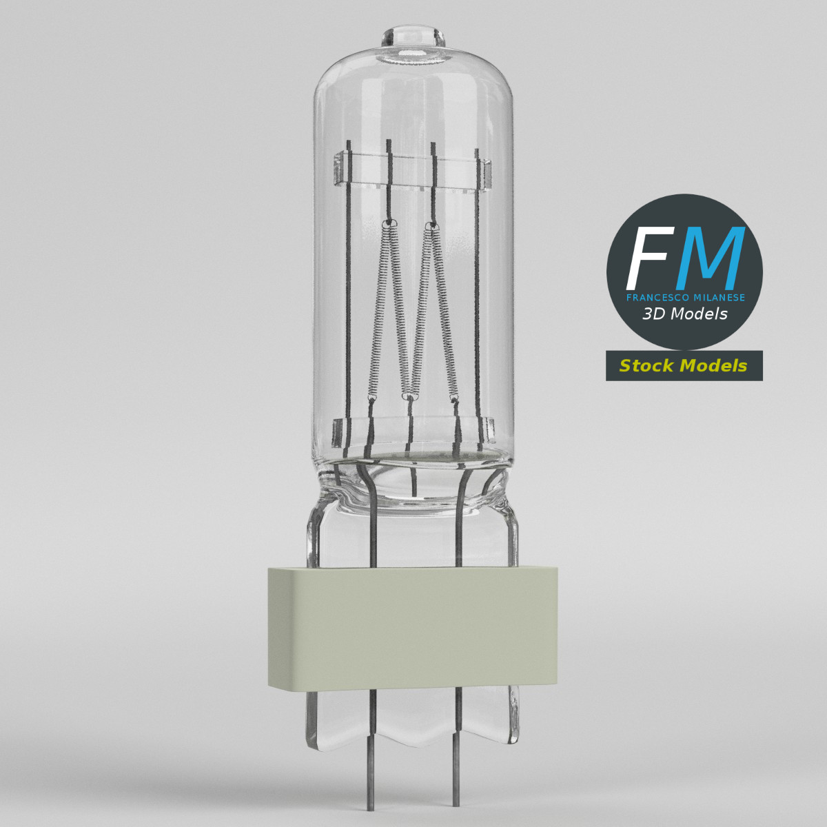 3D MODEL - High power halogen lamp