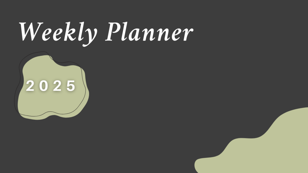 Weekly Planner 2025 – Minimalist & Printable
