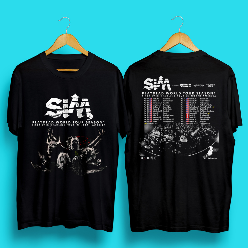 SiM PLAYDEAD SEASONS WORLD N.AMERICA TOUR 2024, SiM TEE SHIRT, SiM TOUR,UNISEX TEE SHIR
