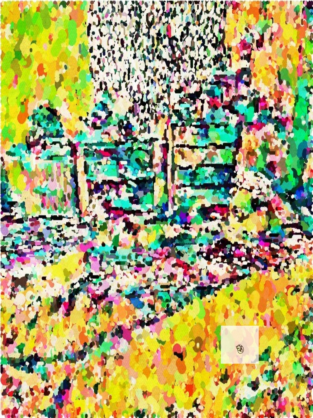 AI dot painting design