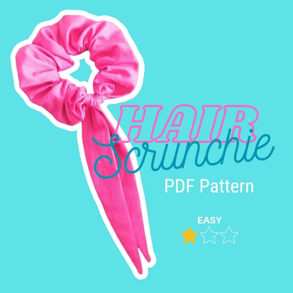 Easy Hair Scrunchie PDF Sewing Pattern