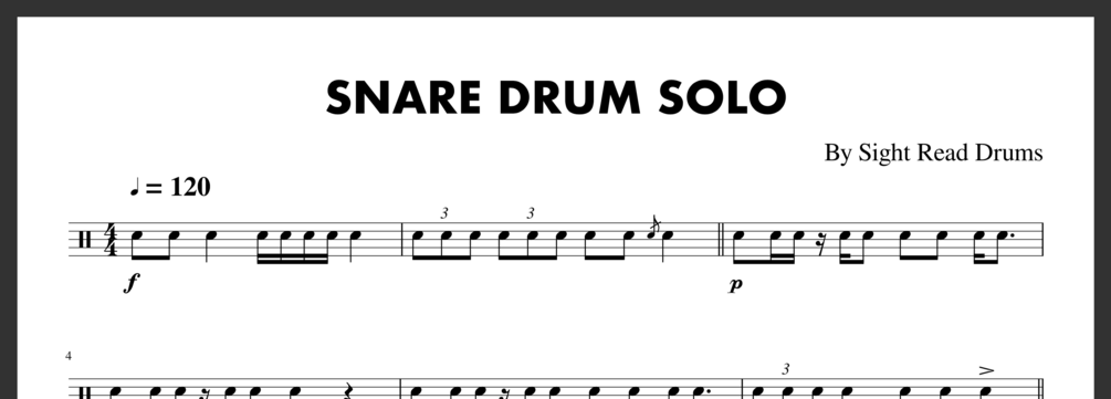 Snare Drum Solo (#Shorts)