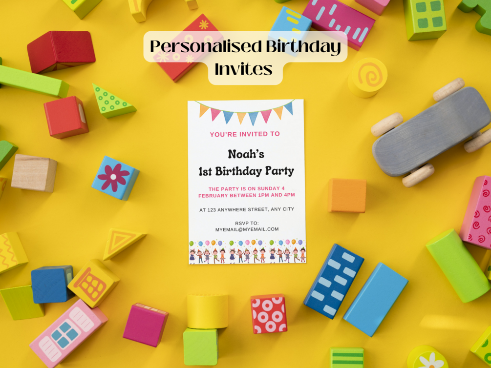Personalised Children’s Birthday Party Invite and Party Planner
