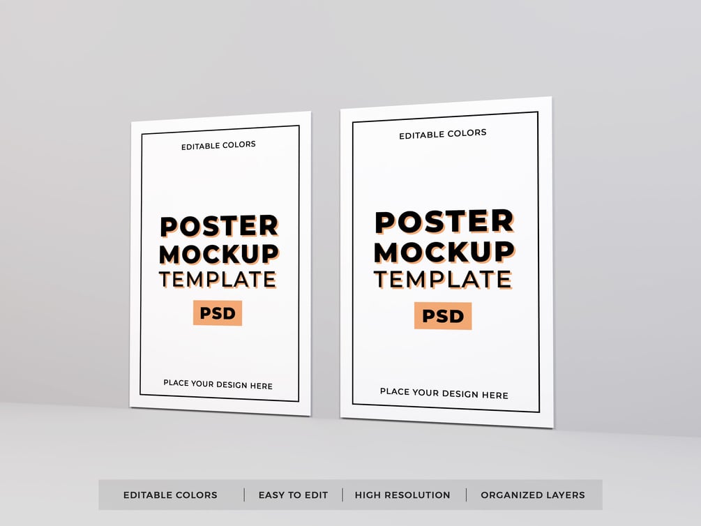 Portrait Poster Mockup Vol 6